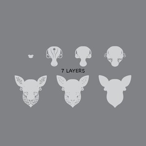 Baby Deer SVG, Layered Cut File, Cricut SVG, Laser Cut File, Multilayer ...