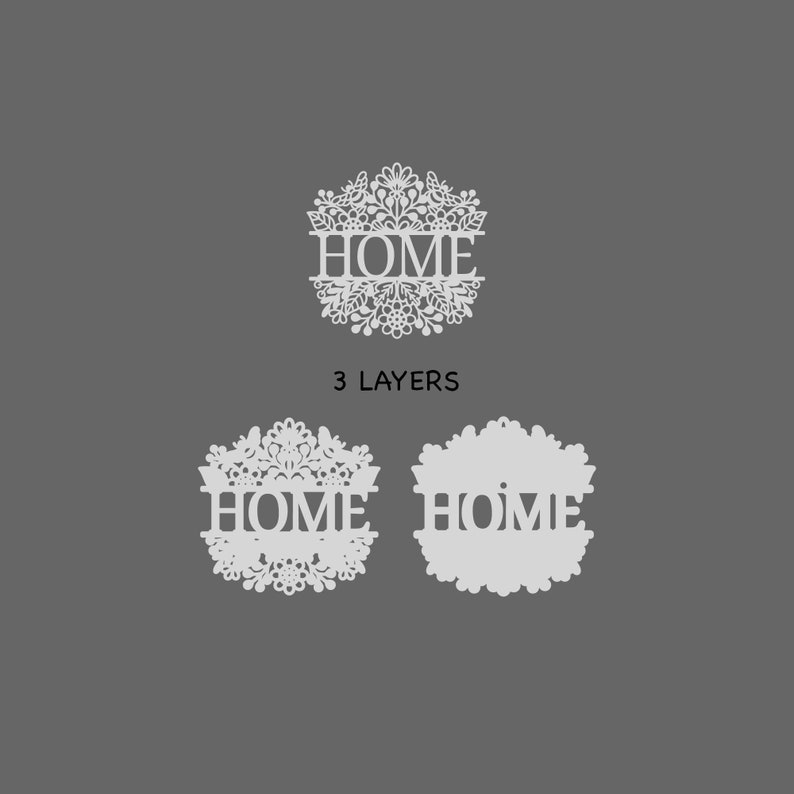 3D Home SVG Layered Cut Files Cricut Project Home Sign Svg - Etsy