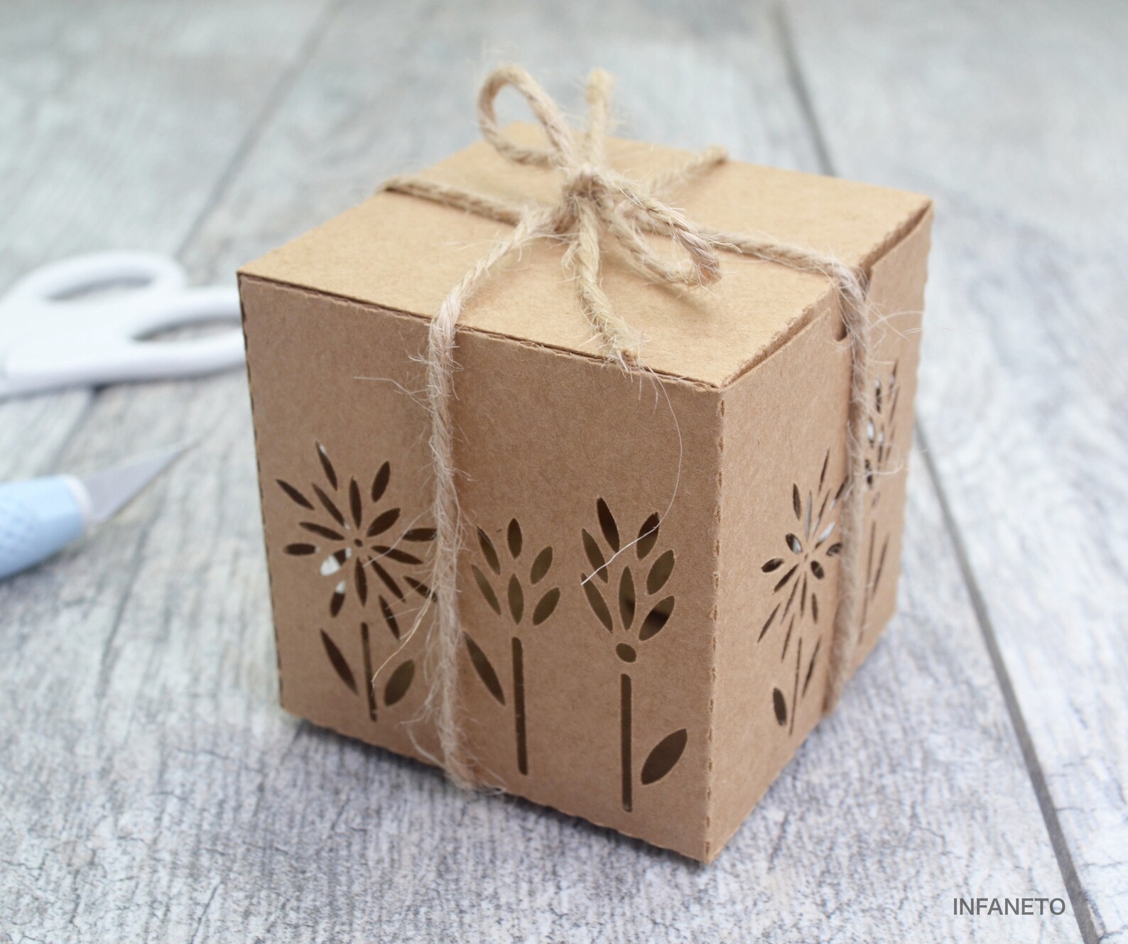 Gift Box Template Cutting Files Cricut Cut File Silhouette - Etsy