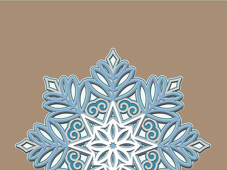 3D Layered Snowflake SVG: Christmas Paper Cut File (digital Download ...
