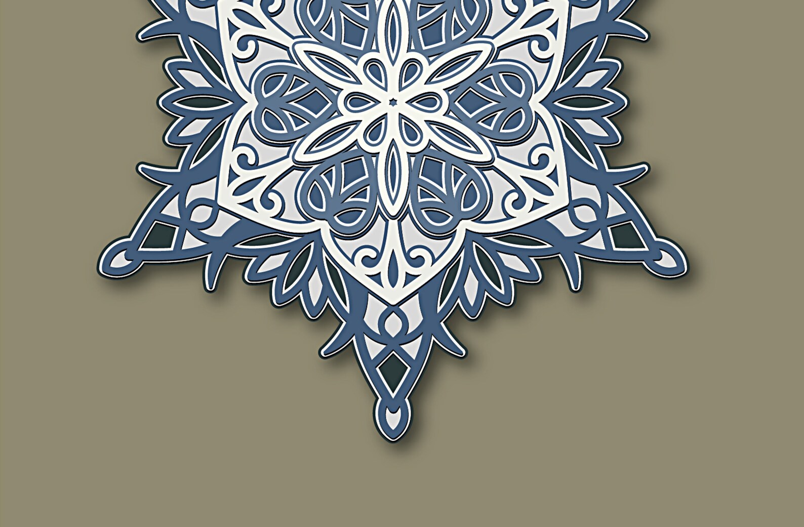 Multilayer Snowflake SVG Mandala Svg Laser Cut File 3D - Etsy