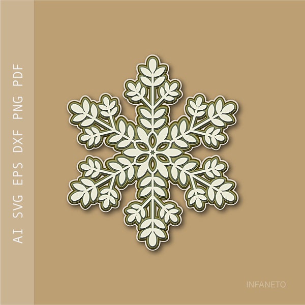 3d Snowflake Svg Cricut - Etsy