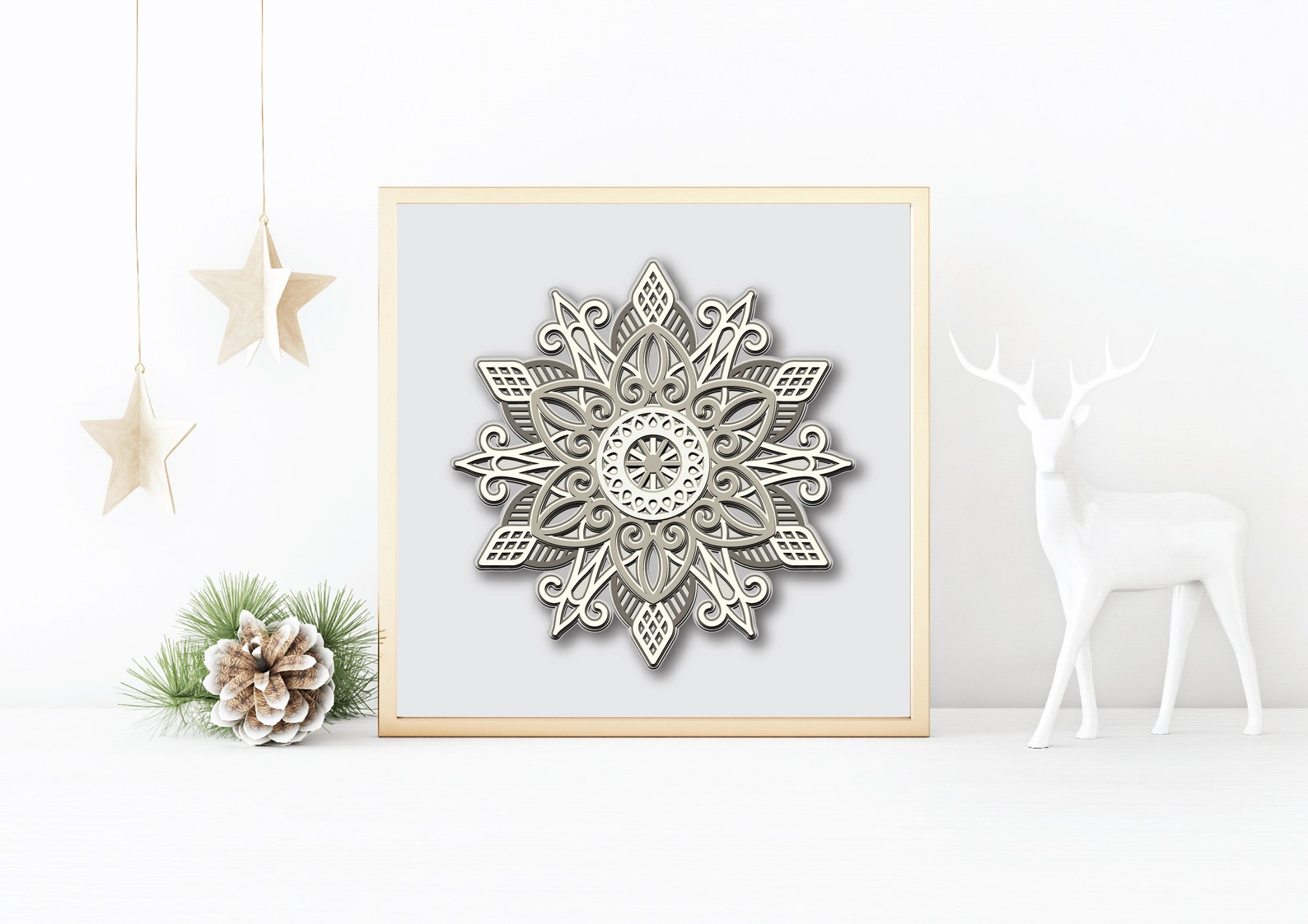 Snowflake SVG Multilayered Cut File Layer Svg 3D Model SVG | Etsy