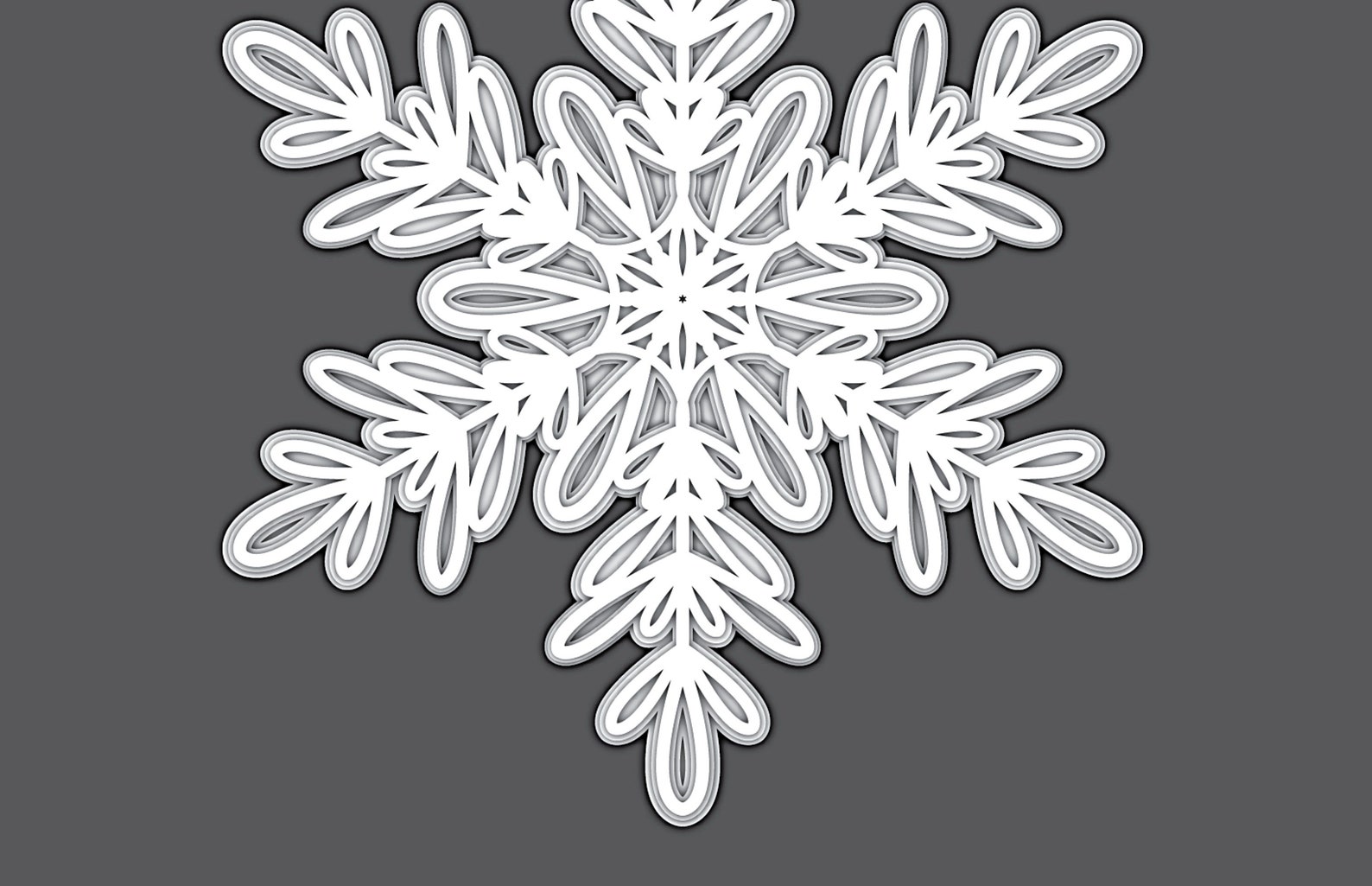 Snowflake SVG Multilayer Cutting File Christmas Decor 3D | Etsy
