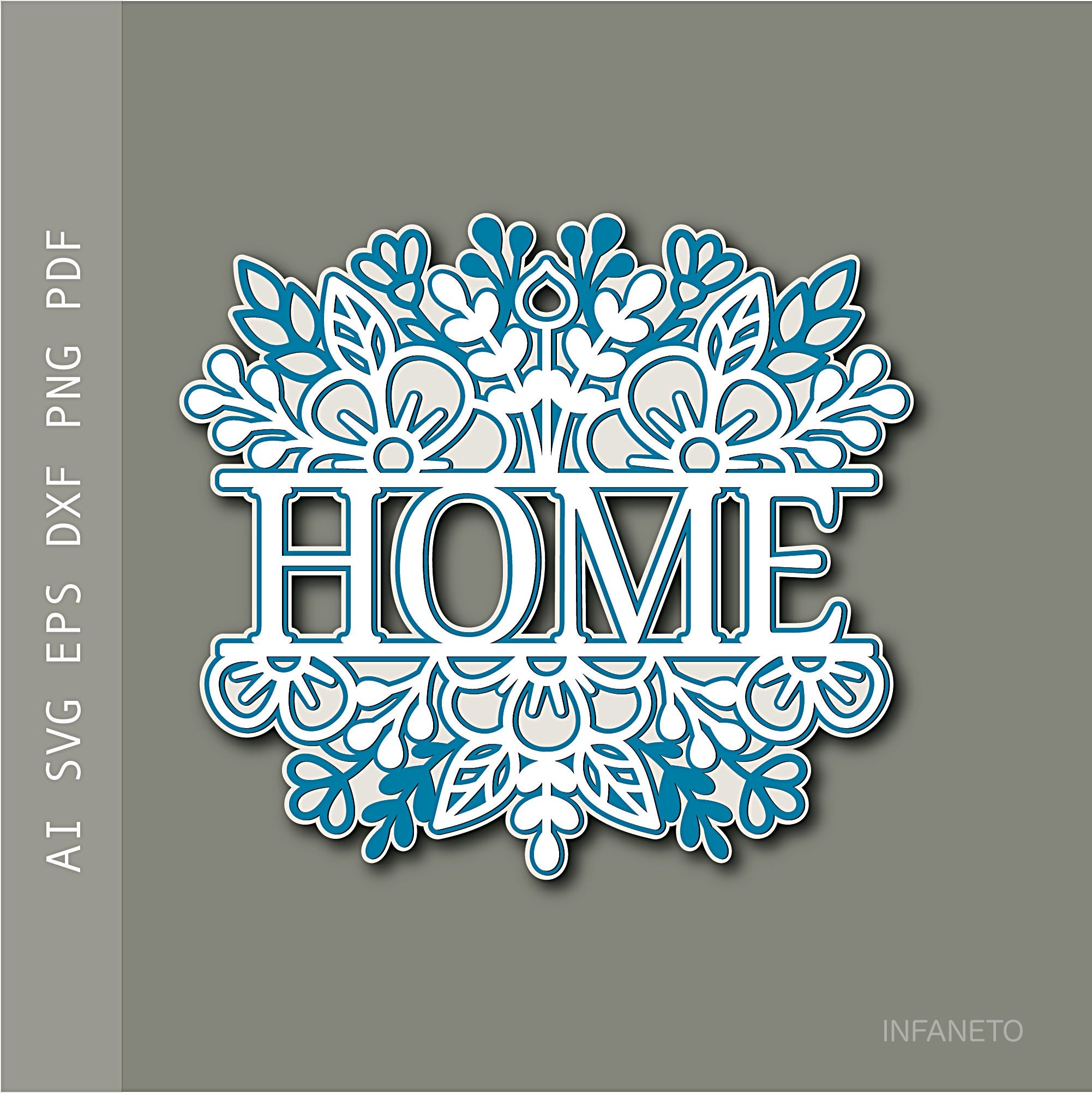 Home Sign SVG Layered Cut Files Cricut File Svg Floral Svg - Etsy