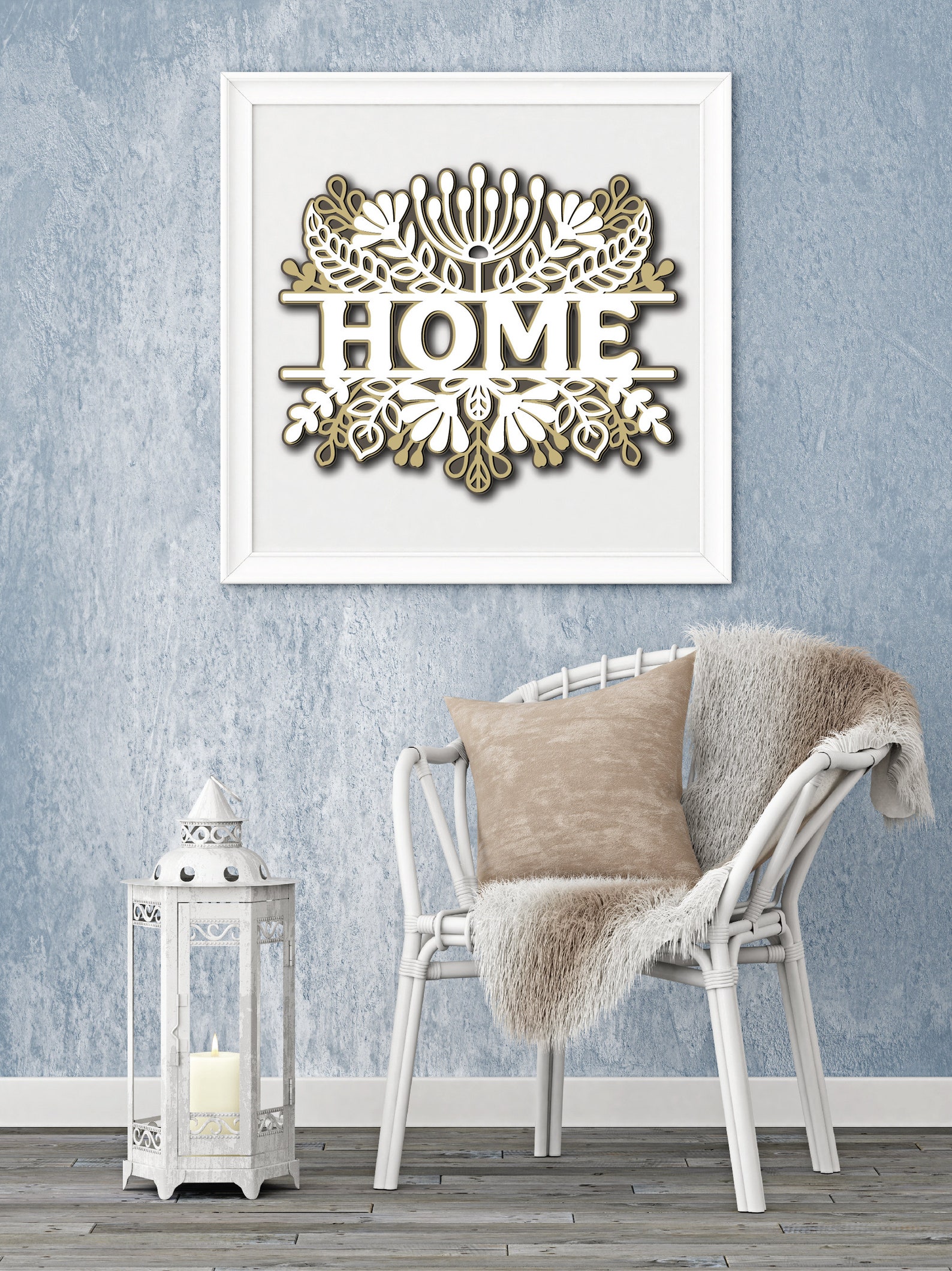 3D Home SVG Multilayered Laser Cut File Cricut Project Floral | Etsy