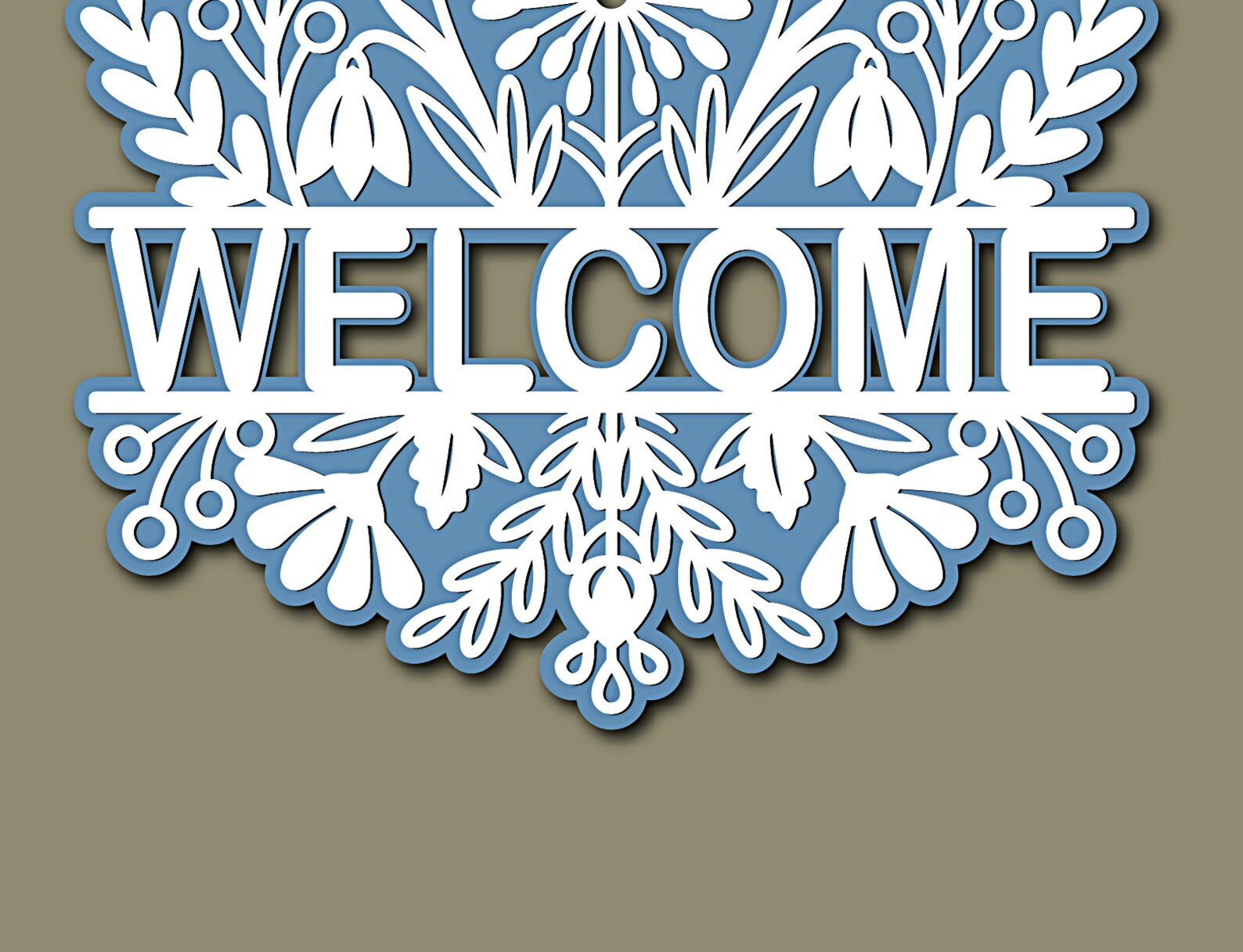 Welcome Sign SVG Layered Cut File Floral Svg Cricut Project | Etsy