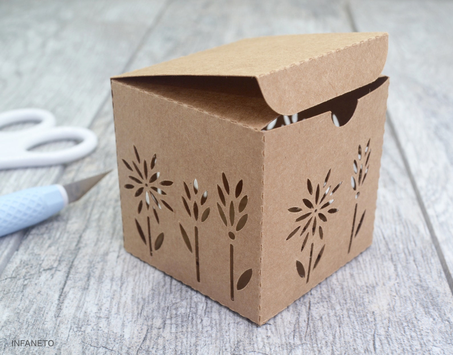 Gift Box Template Cutting Files Cricut Cut File Silhouette - Etsy