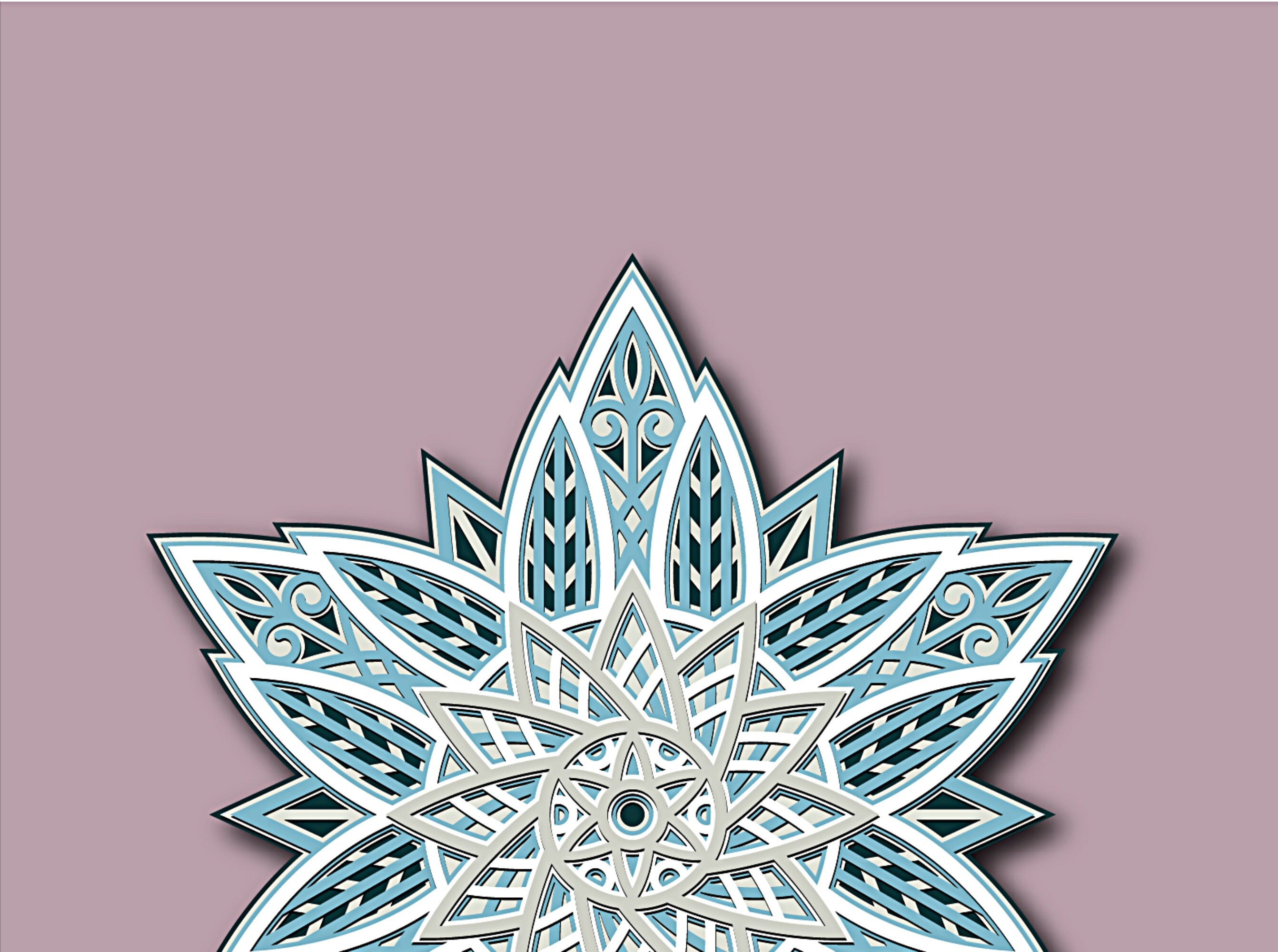 Snowflake SVG Multilayer Svg Laser Cut File Layer Svg 3D Model | Etsy