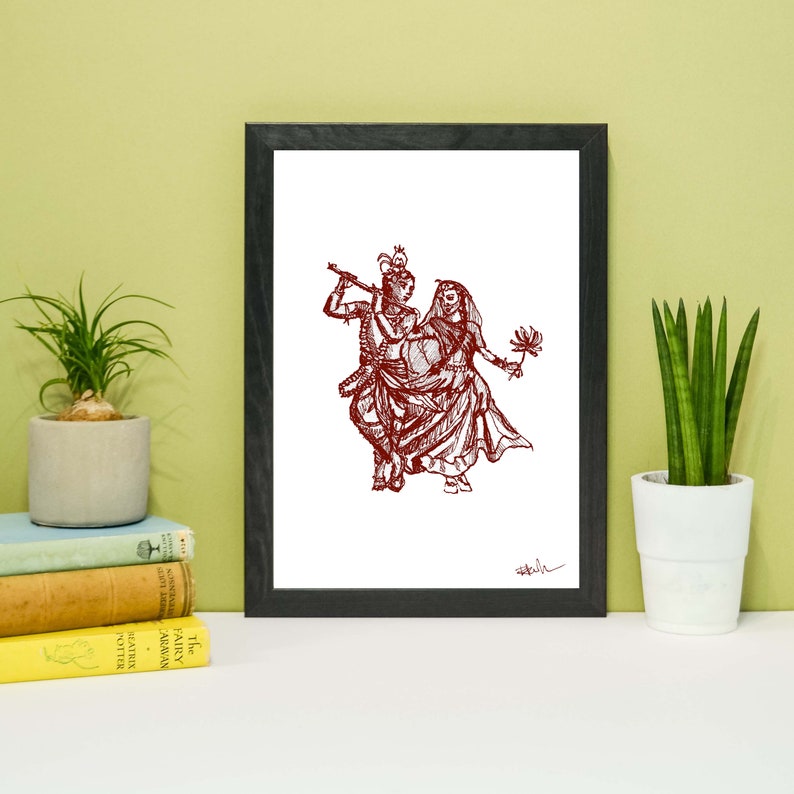 Radha Krishna - Pen Drawing Keshavi Keshav Madhavi Madhav Art, Hindu ...