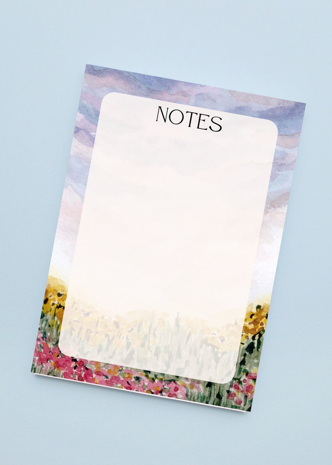 Field Watercolor Notepad | Memopads for Her | Note Taking Stationery ...