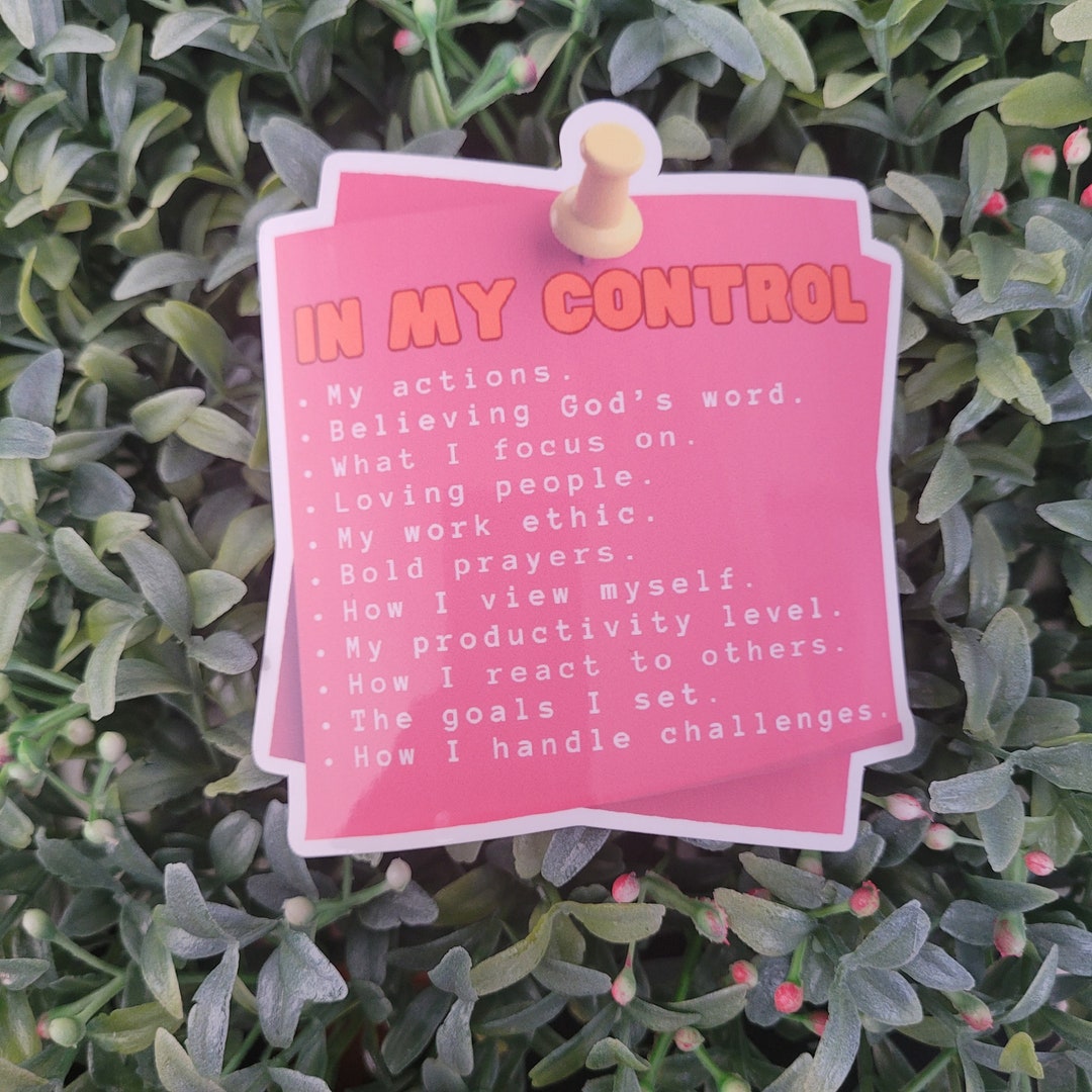In My Control Sticker| Self Care Stickers| Journal L Stickers| Planner ...