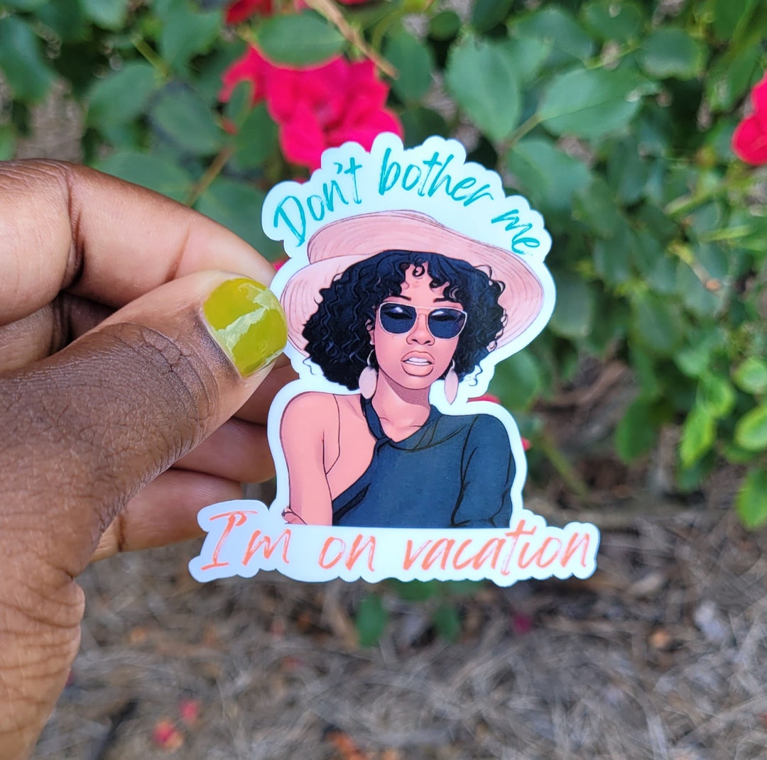 I'm on Vacation Sticker | Self Care Stickers| Journal Stickers| Planner ...