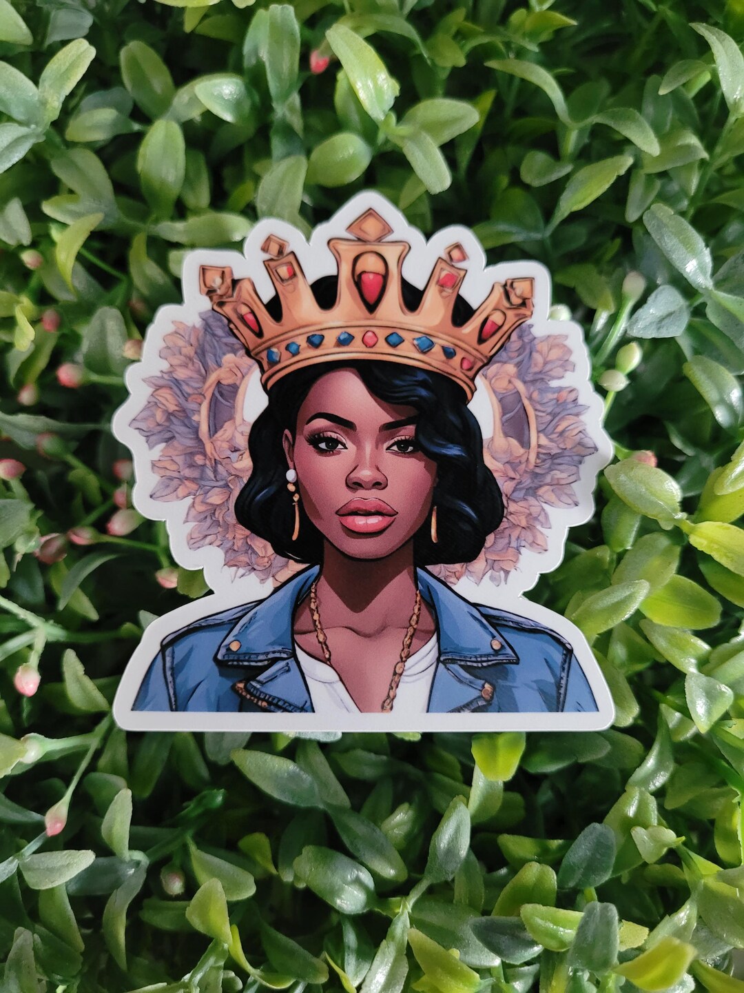 Crowned Queen Sticker| Black Woman Crown Stickers| Journal L | Stickers ...