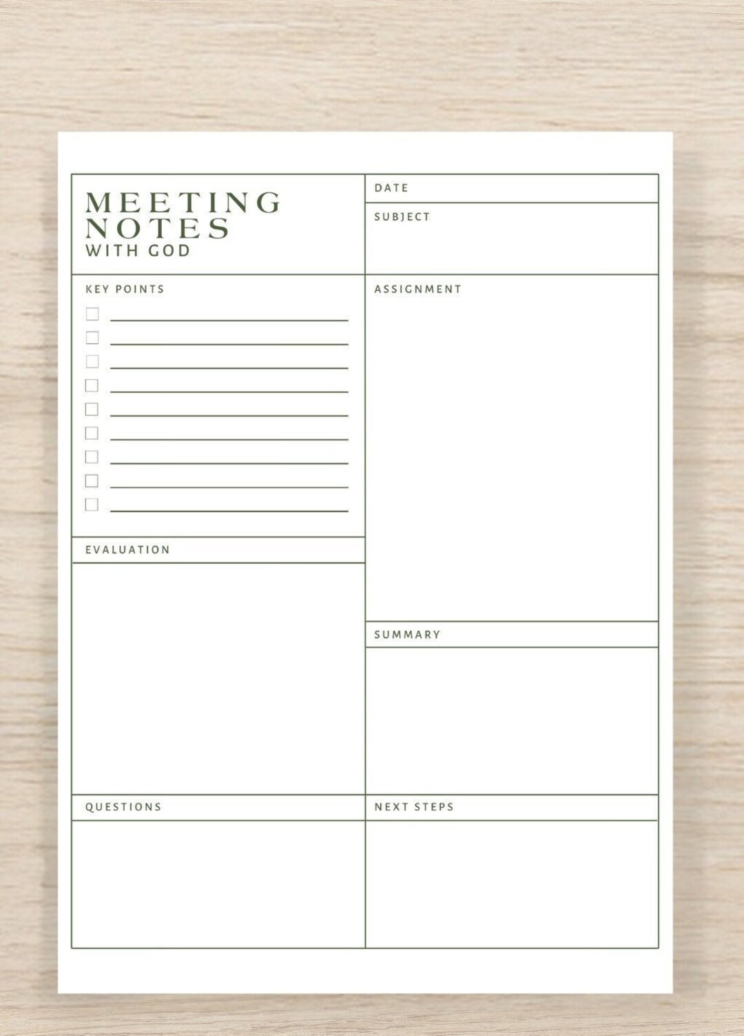 Meeting Notes With God Notepad | Memo Pads for Her | Stationery Planner ...