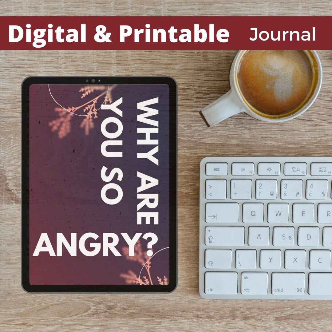 Digital Why Are You so Angry Journal manifest Planner Anger Management ...