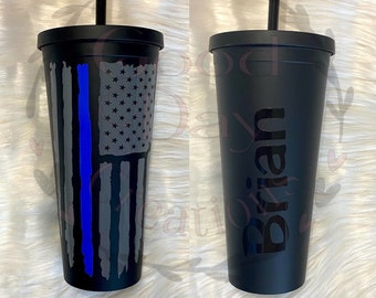 Thin Blue Line Tumbler | Etsy