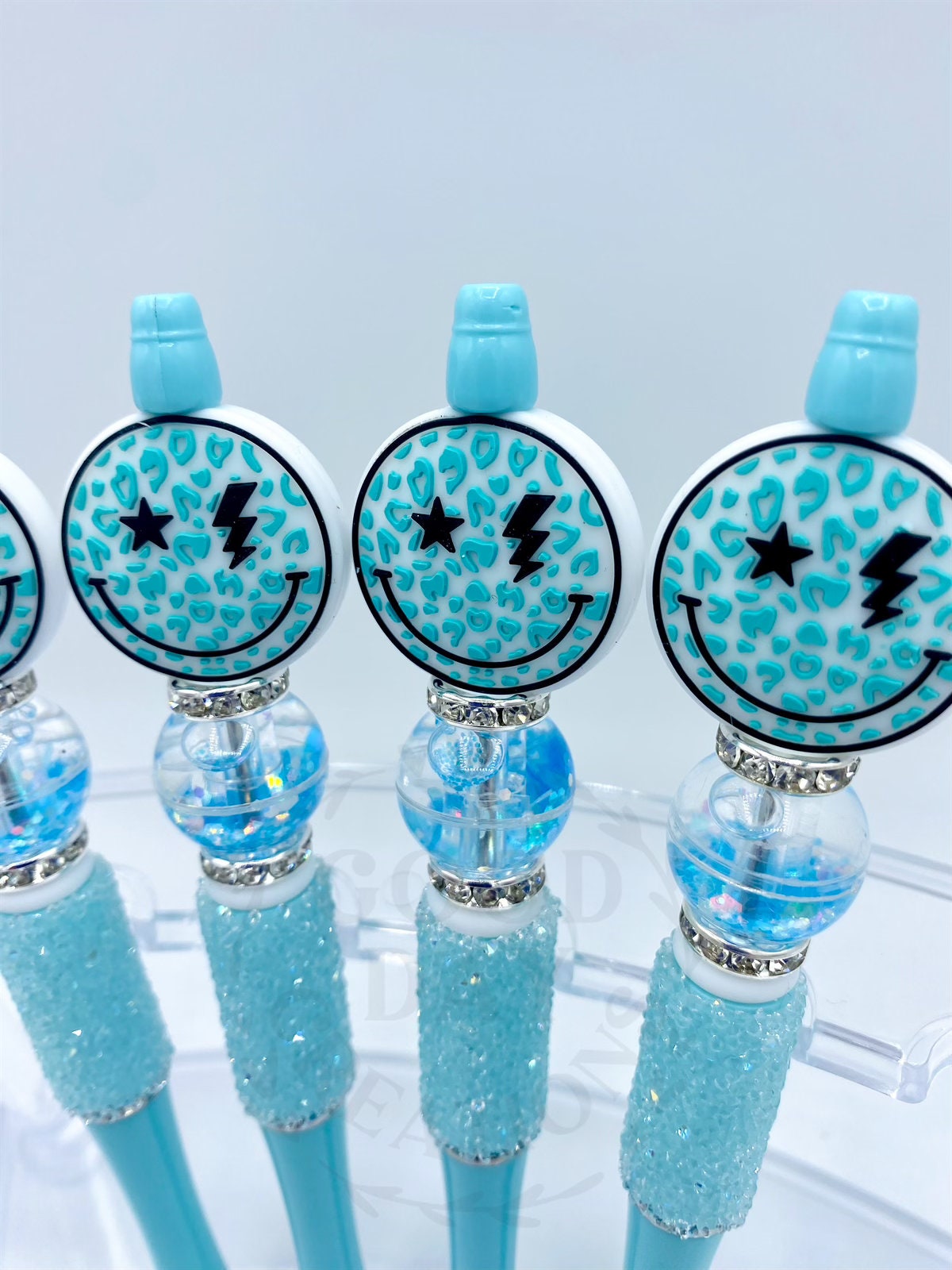Turquoise Smiley Face Pen, Smiley Face Pen, Turquoise Leopard Pen ...