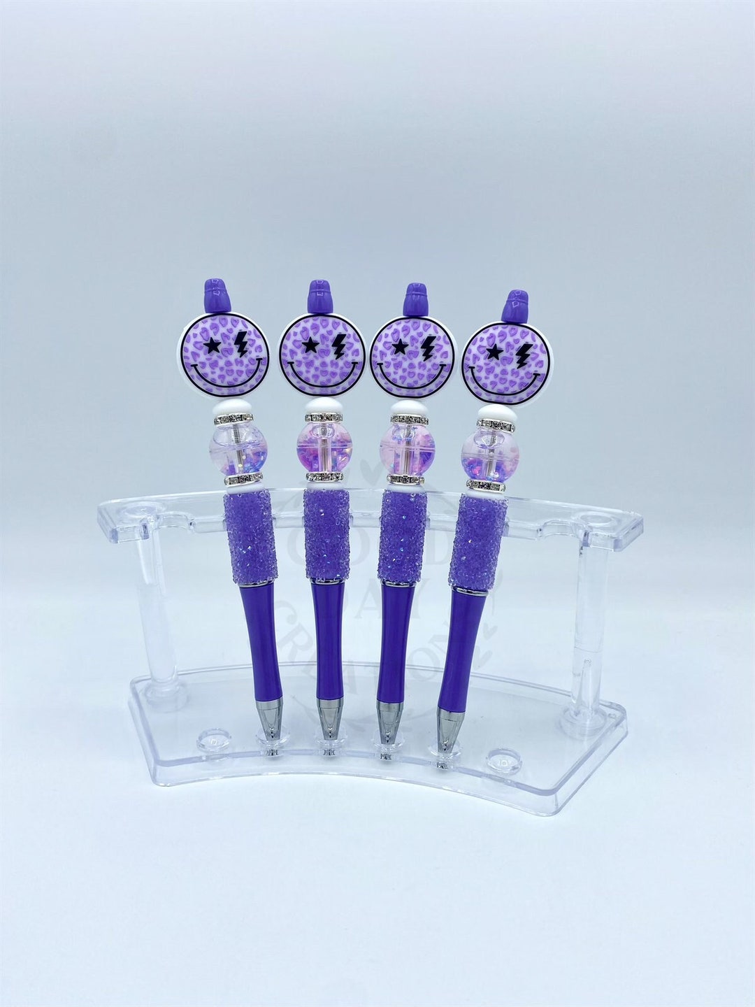 Purple Smiley Face Pen, Smiley Face Pen, Purple Leopard Pen, Snowglobe ...