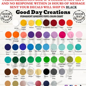 Days of the Week Decals, Days of the Week Stickers, Weekday Decals ...