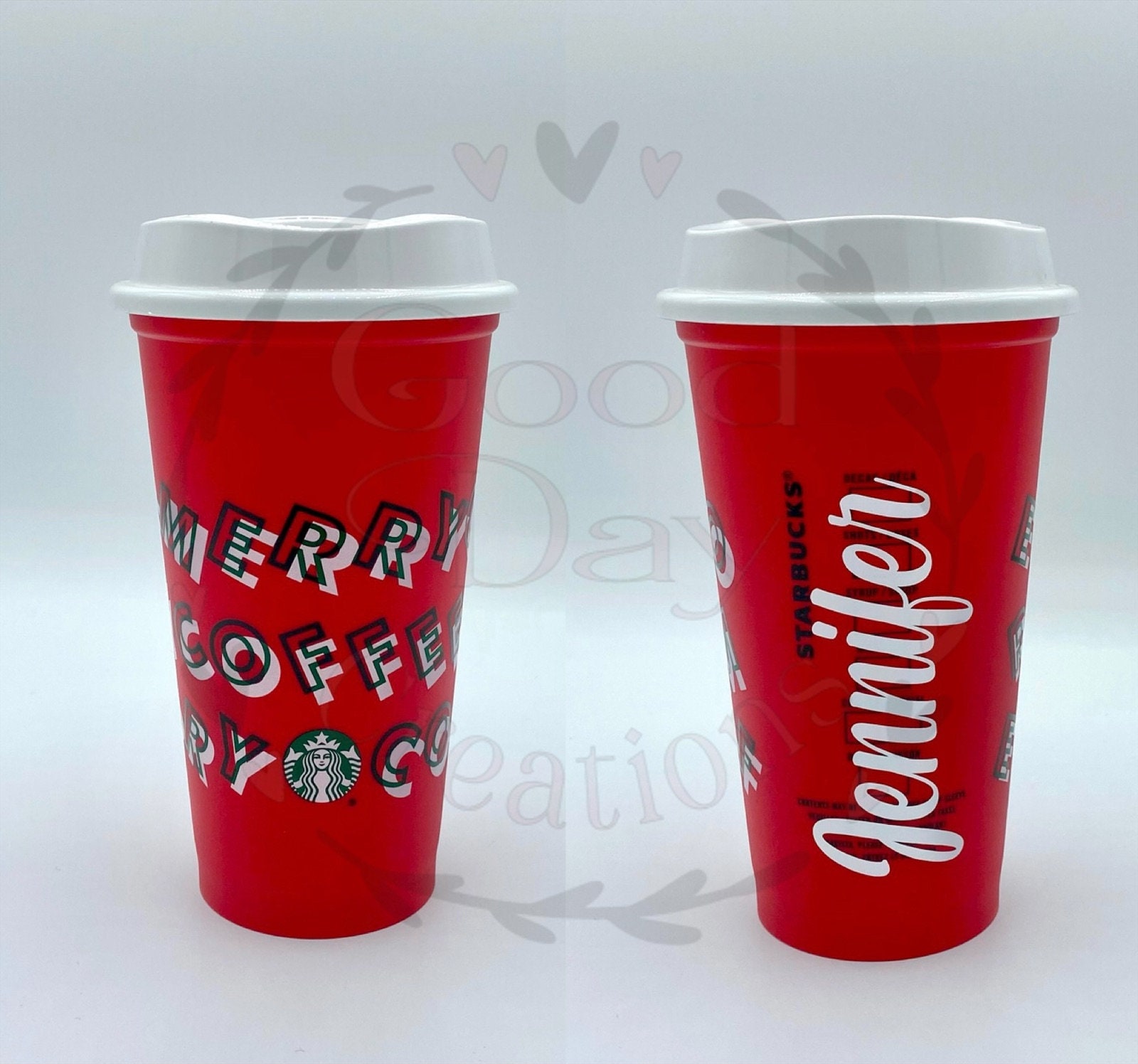 Kitchen & Dining Personalized Hot Cup Starbucks Hot Cup Merry Coffee ...
