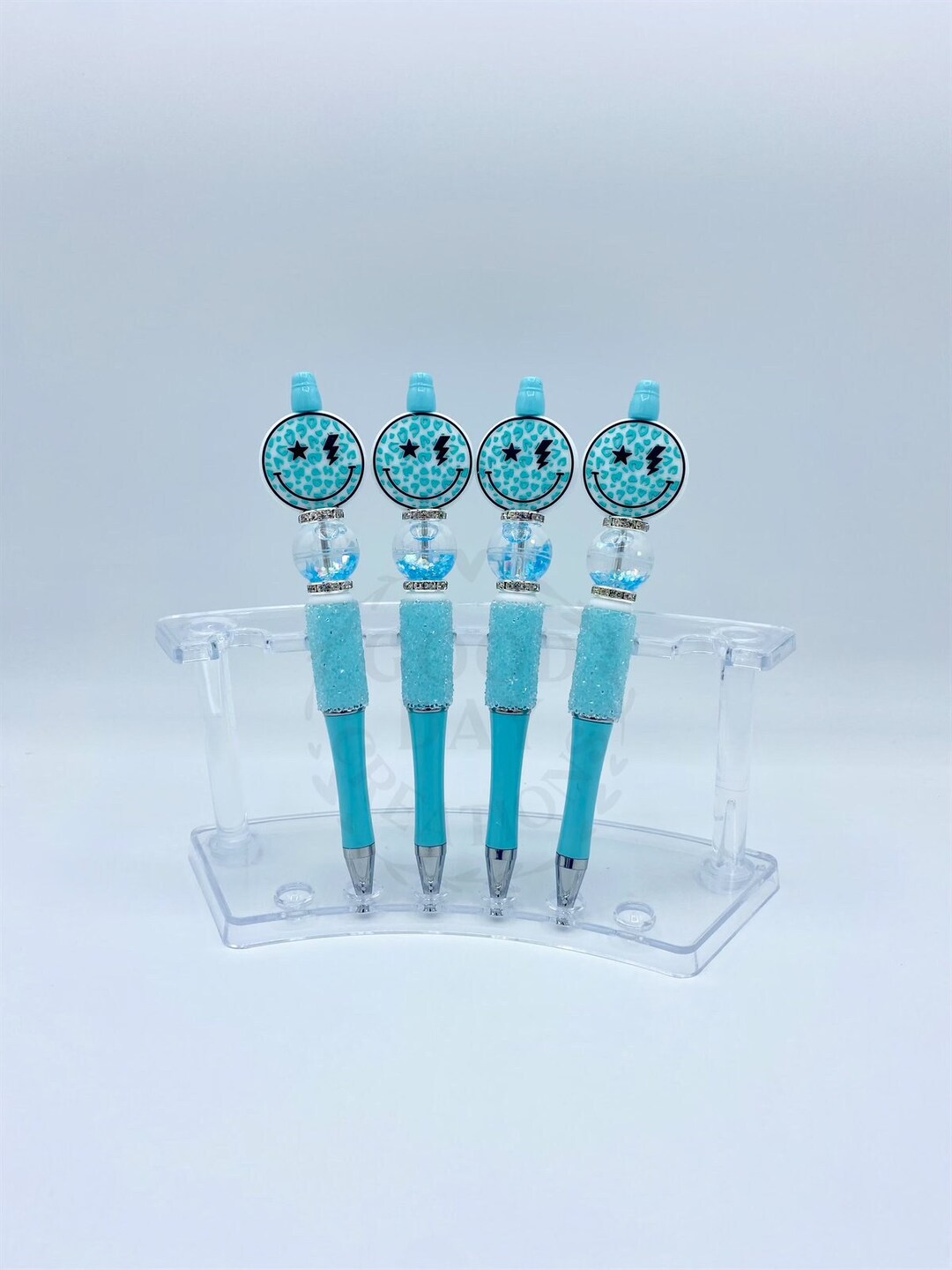 Turquoise Smiley Face Pen, Smiley Face Pen, Turquoise Leopard Pen ...