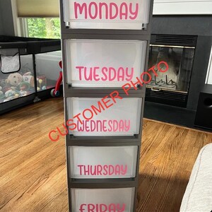 Days of the Week Decals, Days of the Week Stickers, Weekday Decals ...
