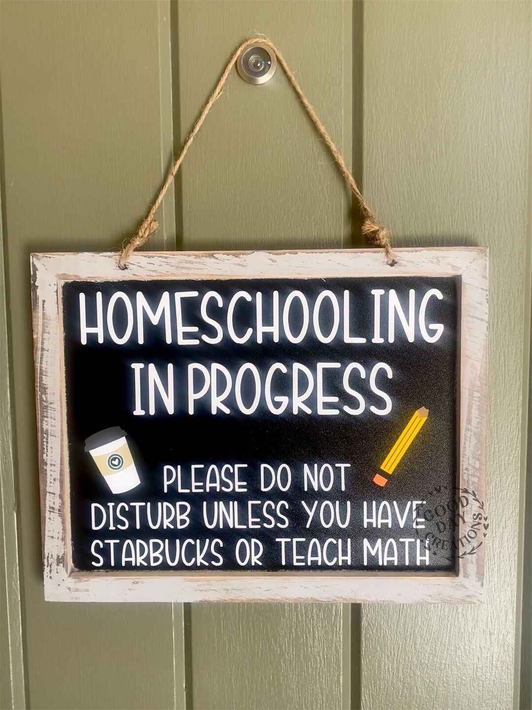 Homeschooling in Progress, Homeschool Sign, Rustic Sign, Door Sign ...