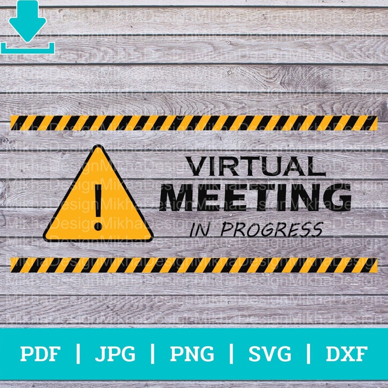 Virtual Meeting in Progress Digital Download SVG, PNG Files | Print ...