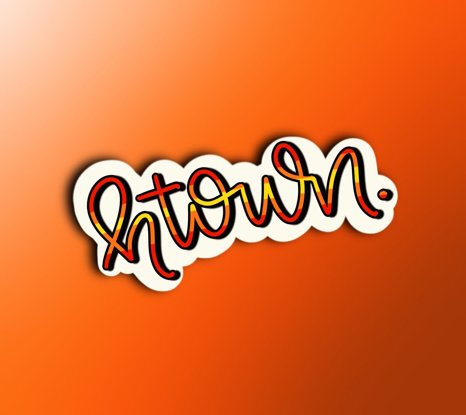 Houston “h-town” Matte Sticker - Etsy