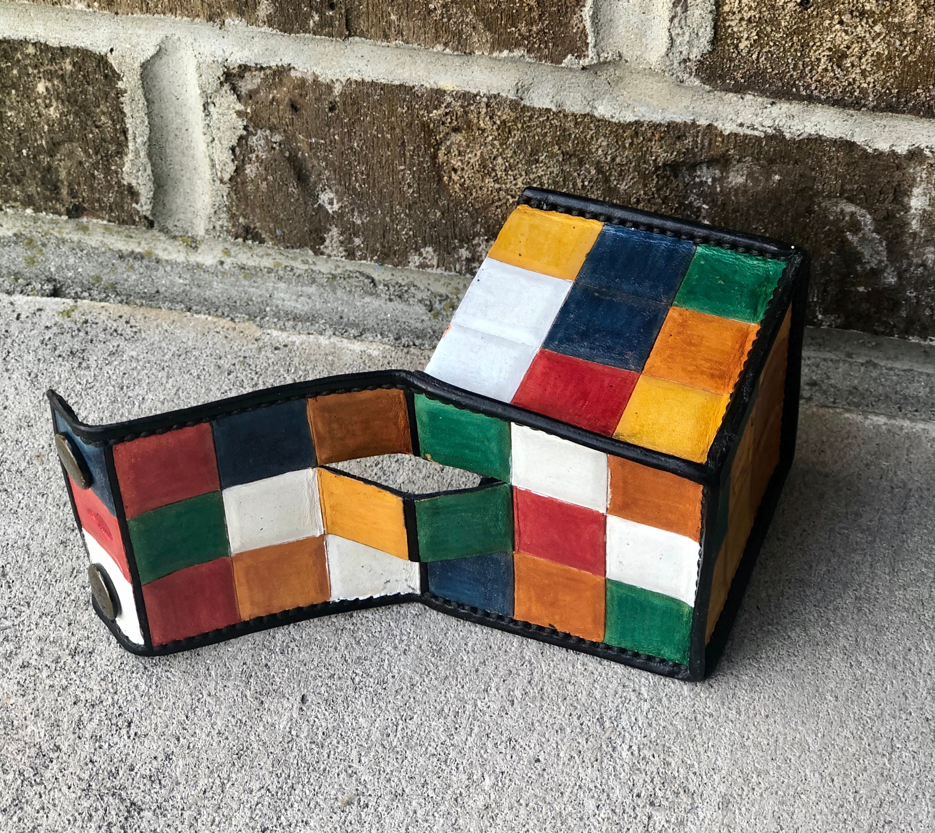 Rubik's Cube Leather Case Pattern - Etsy