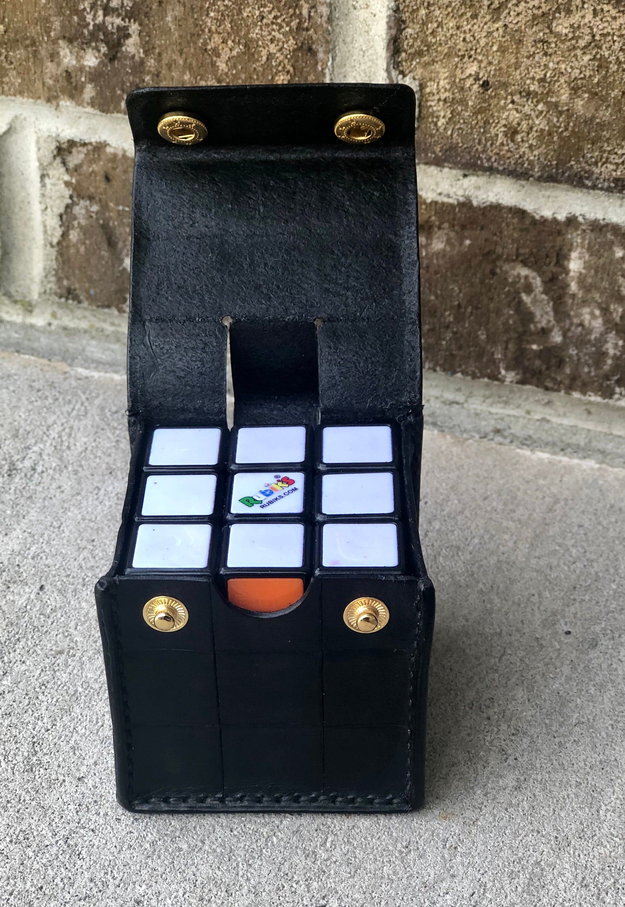 Natural Leather Rubik's Cube Puzzle Box - Etsy