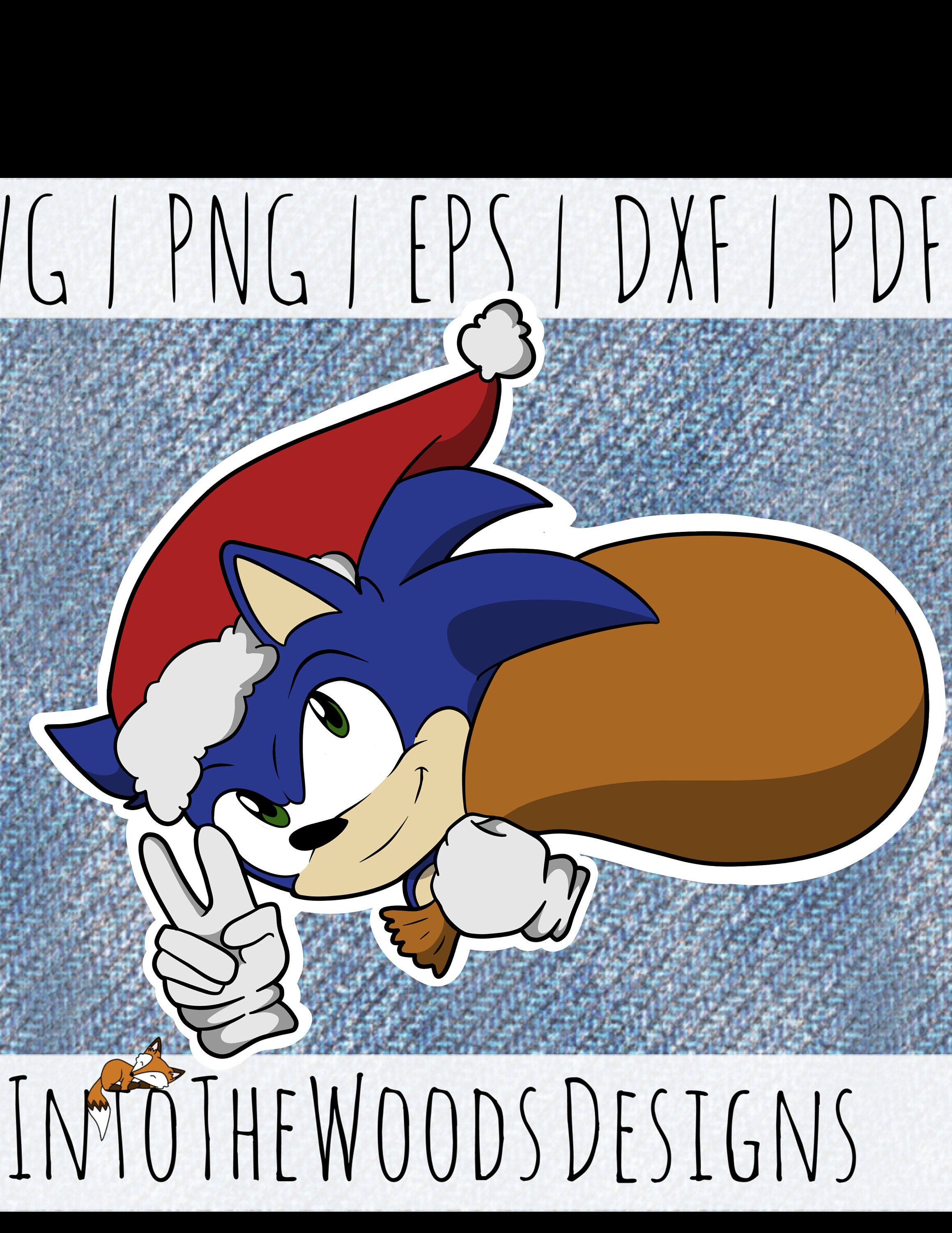 Colored Santa Sonic -downloadable Print- - Etsy