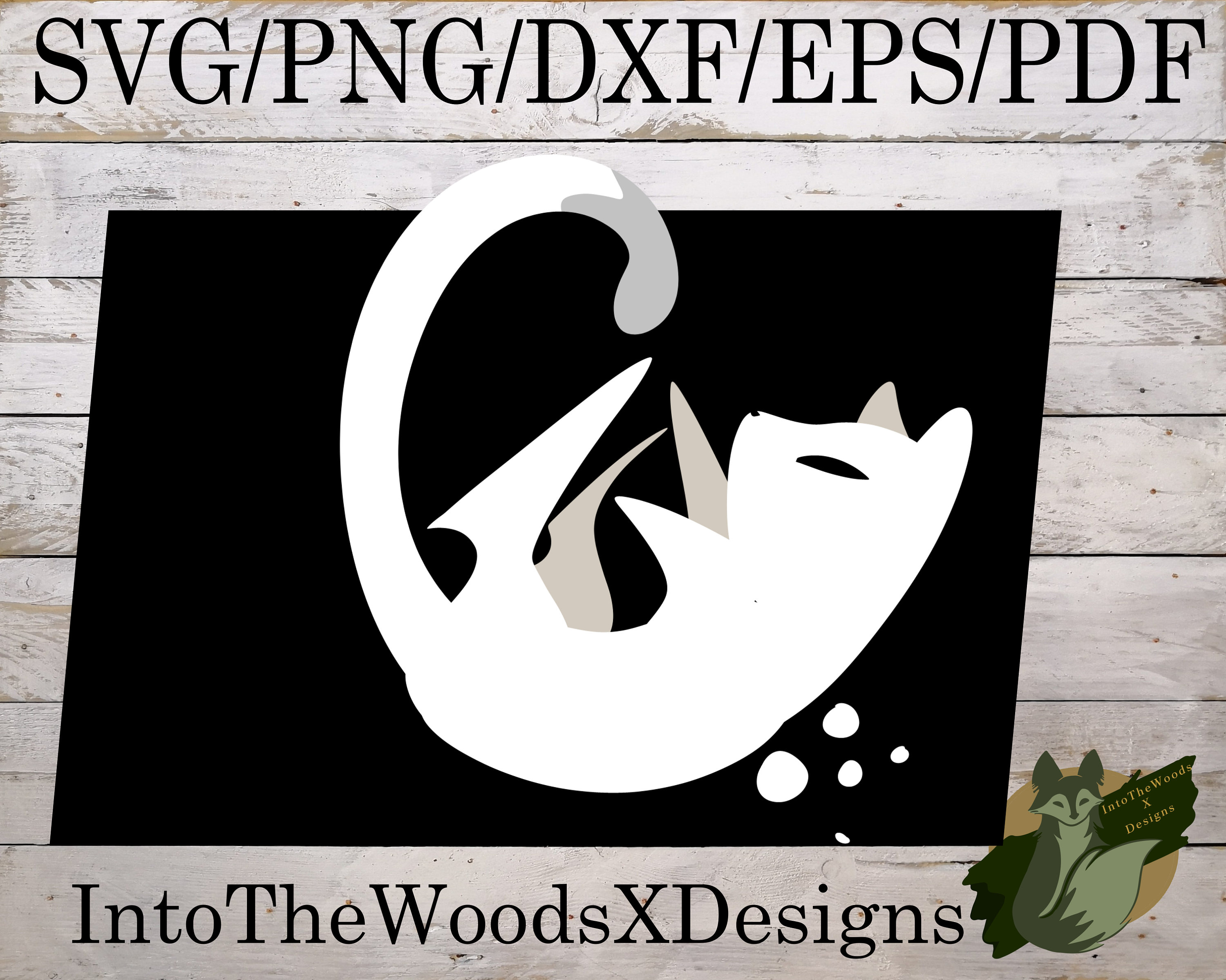 White Cat SVG Subliminal White Cat SVG White and Grey Cat - Etsy