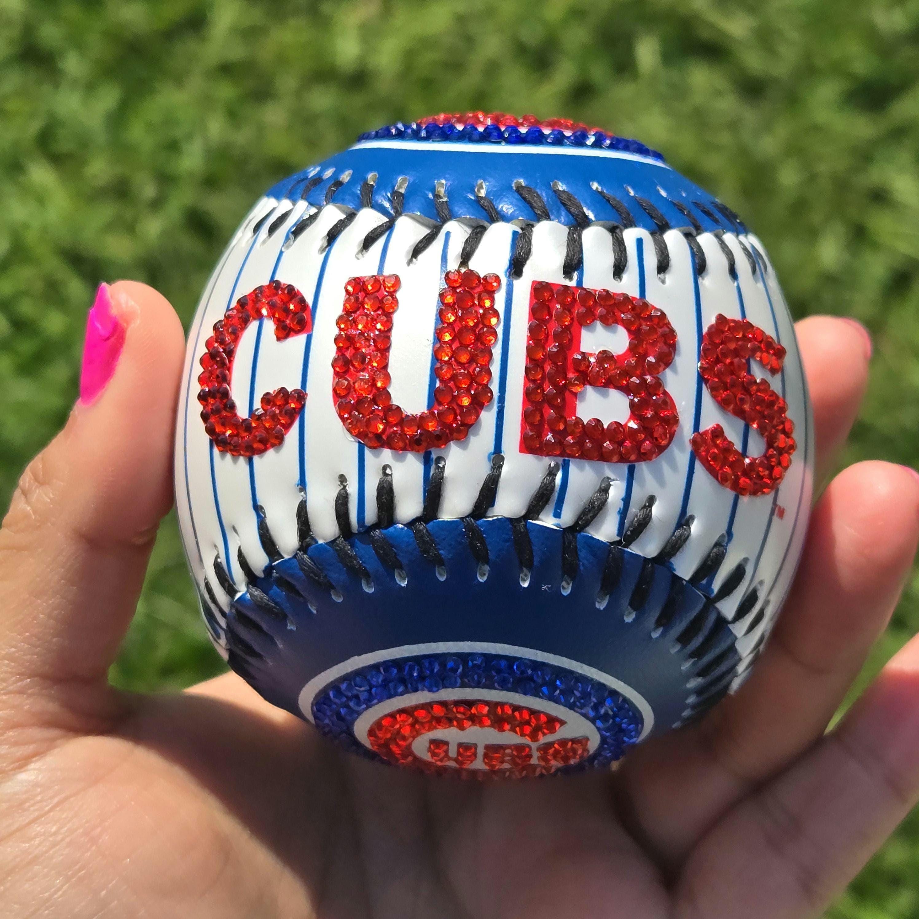 Chicago Cubs Bedazzled Baseball - Etsy