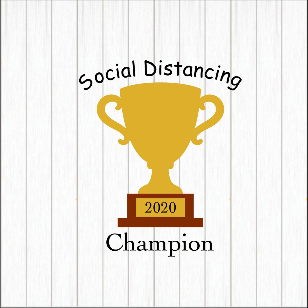 Social Distancing Champ Svg Cut File Symbol Svg Eps Dxf Png Silhouette ...