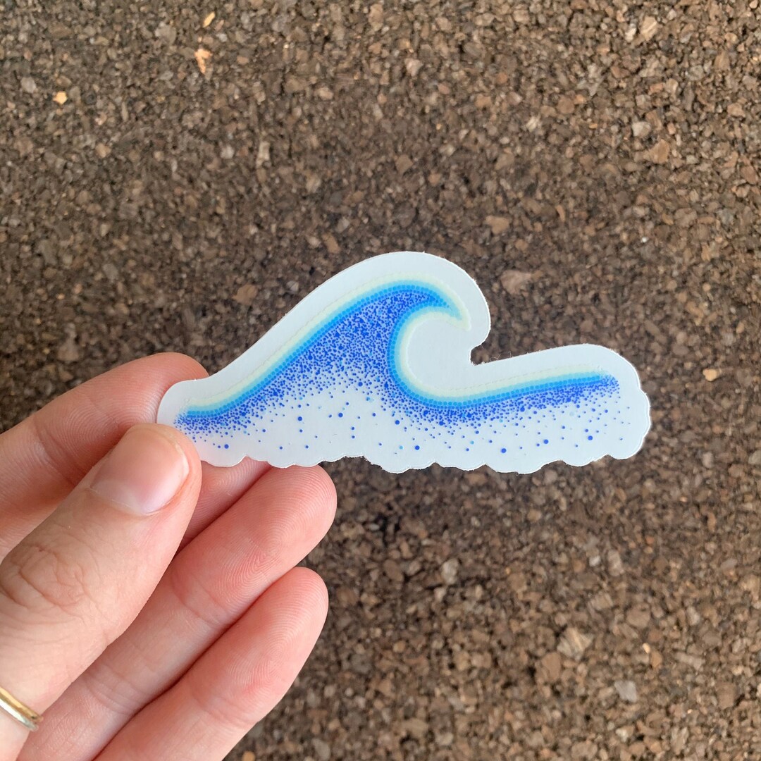 CLEAR Dot Wave Vinyl Sticker - Etsy