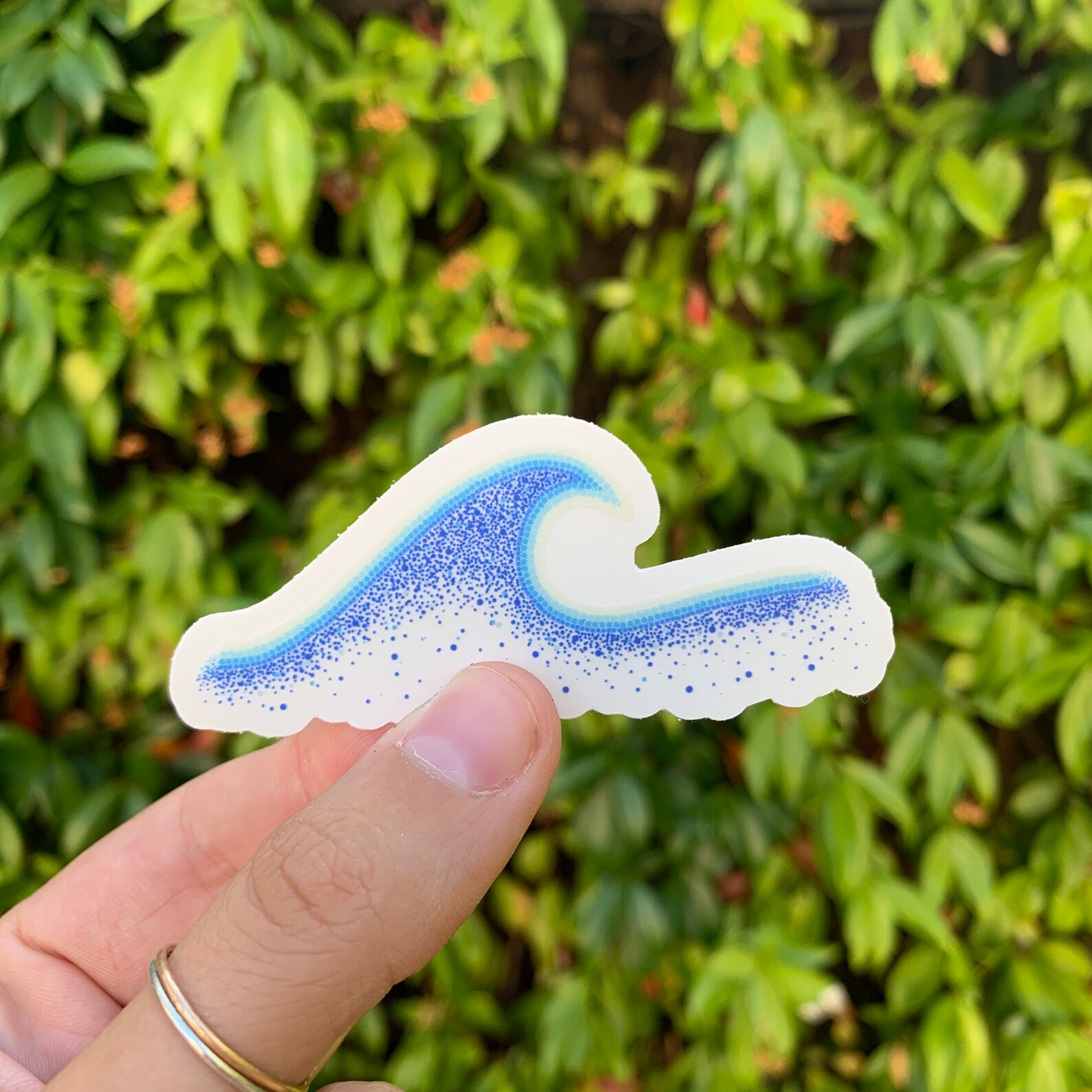 CLEAR Dot Wave Vinyl Sticker - Etsy