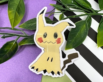 Vinyl Glitter Sticker ~ PKMN Mimikyu 2.6 X 3" Sticker Decal - Etsy