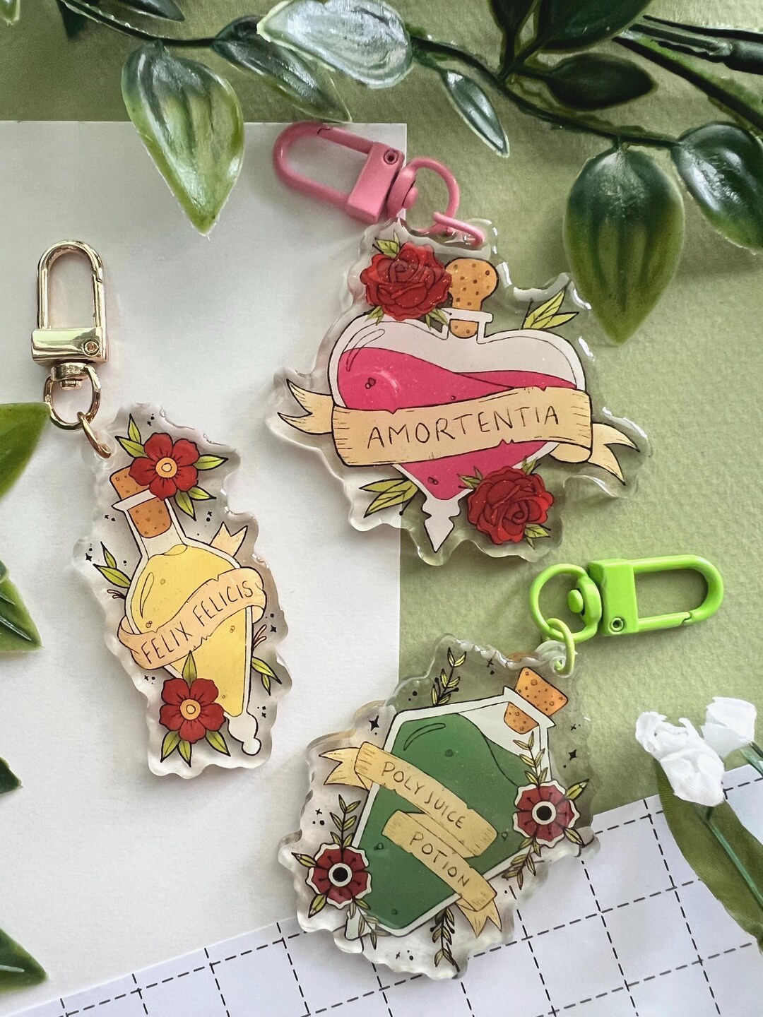 HP Potion Bottles | Keychain Charm - Etsy