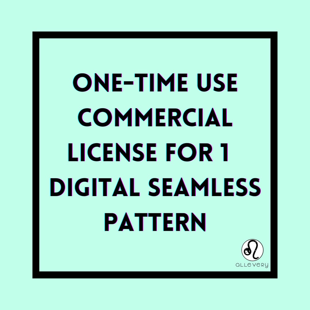 One-time Use Commercial License Seamless Pattern Files - Etsy