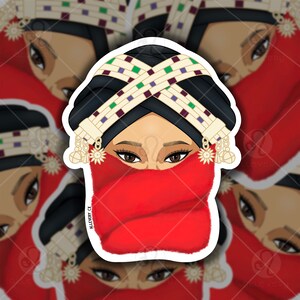 Iu Mien Woman, Glossy Die-cut Sticker, Laptop Sticker, Water Bottle ...