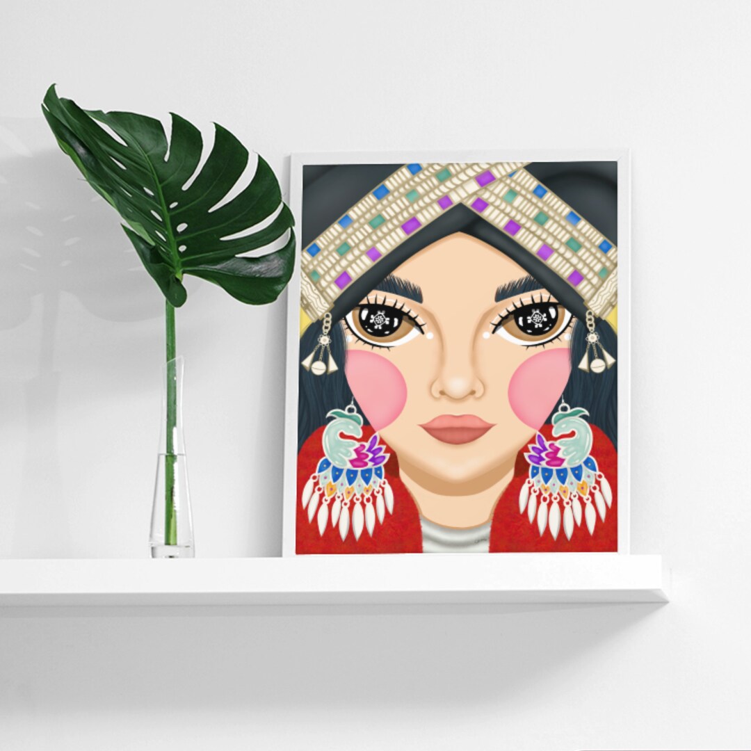 All American Iu Mien Girl Art Print - Dream | Wall Art Decor, Nursery ...