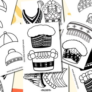 Hmong Hats for Crafting | Coloring Pages | PDF Print Files | Digital ...
