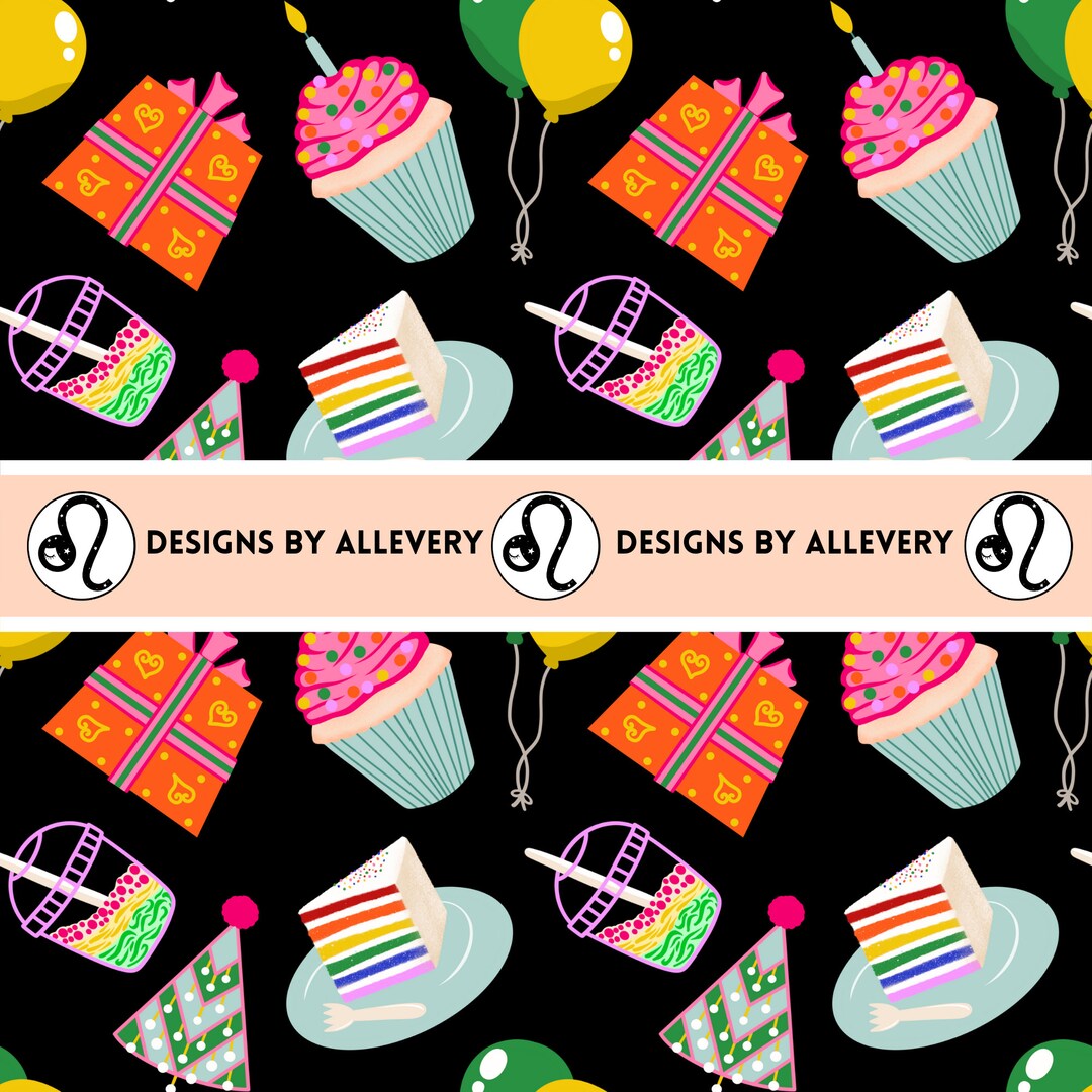 Happy Birthday Seamless File | Hmong Elements | Repeat Pattern | Fabric ...