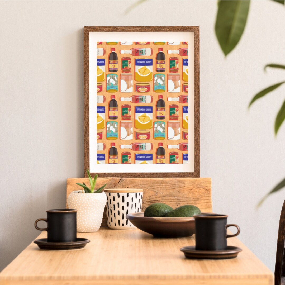 Hmong Lao Wall Art, Asian Food Art, Kitchen Poster, Wall Decor ...