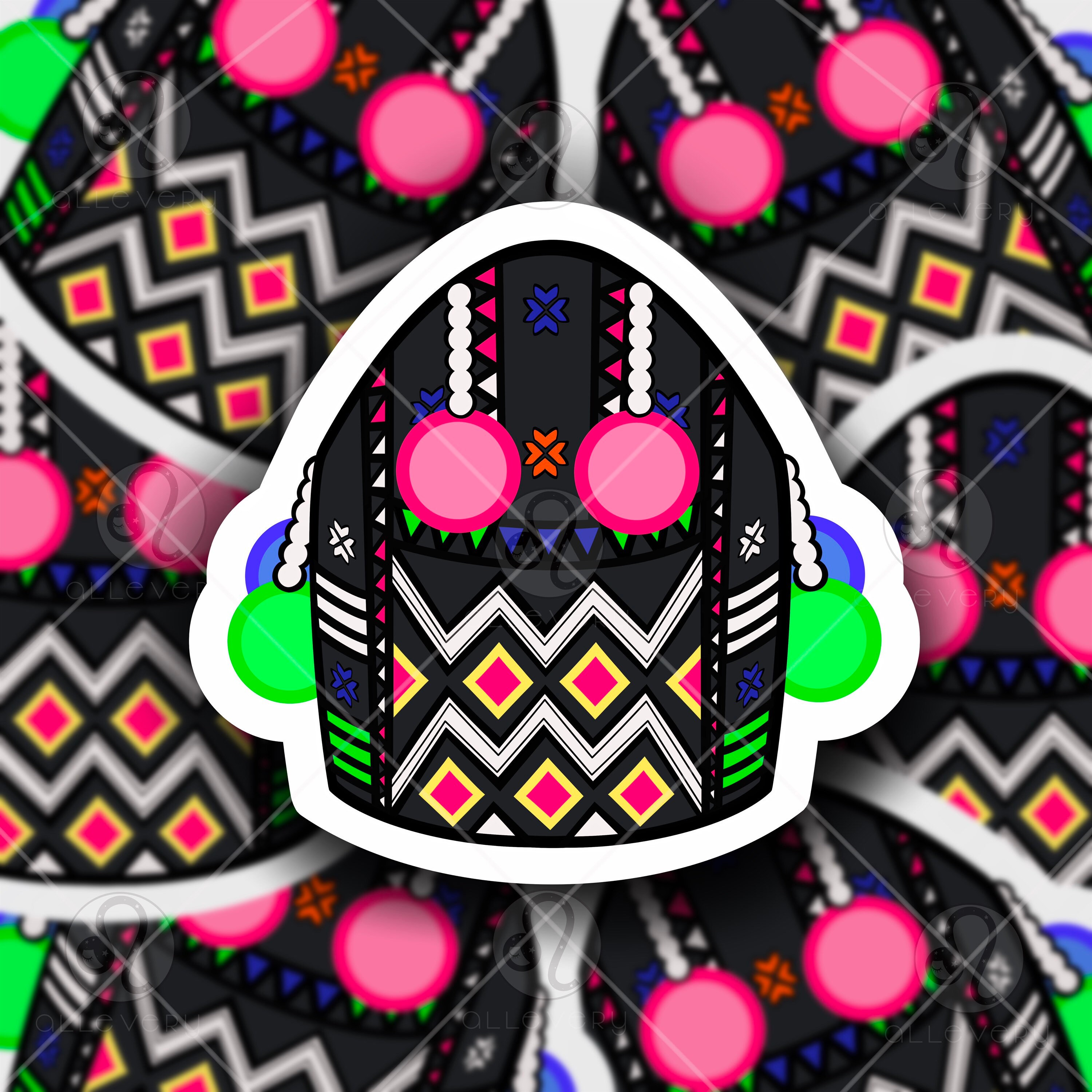 Hmong Hat Stickers Hmong Sticker Hmong Design Hmong Art | Etsy