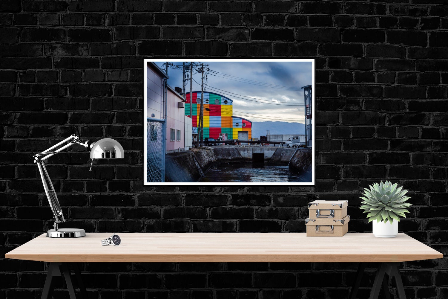 Numazu Port Art Print, Japanese Art Print, Japan Art Print, Colorful ...