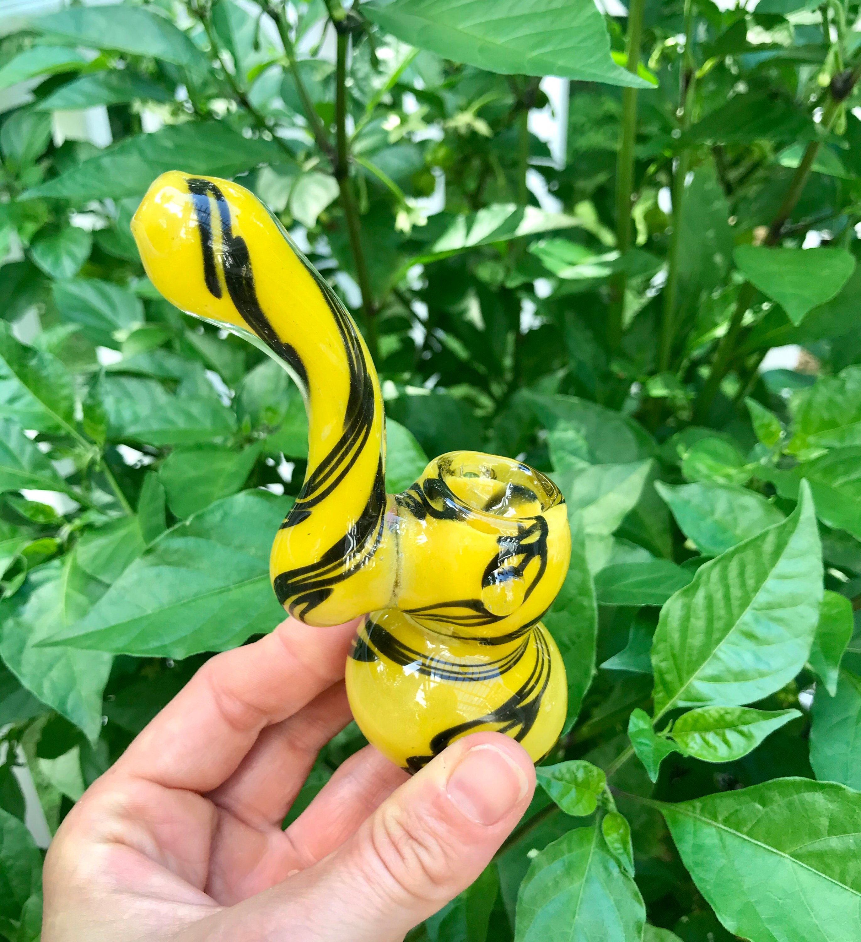 Tiger Striped Glass Smoking Pipe - Etsy