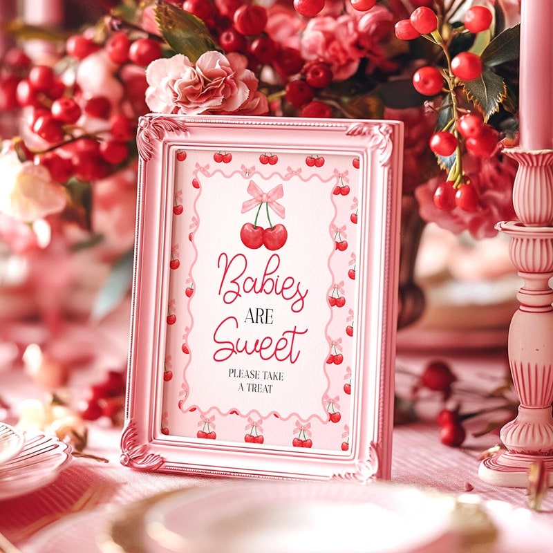 Cherry Theme Baby Shower - Etsy